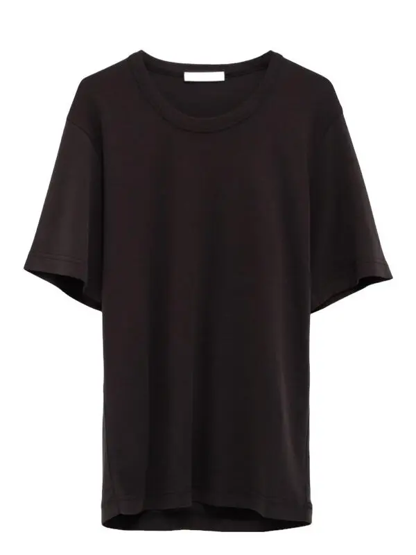LEMAIRE Short-sleeve Crew-neck Top - Black