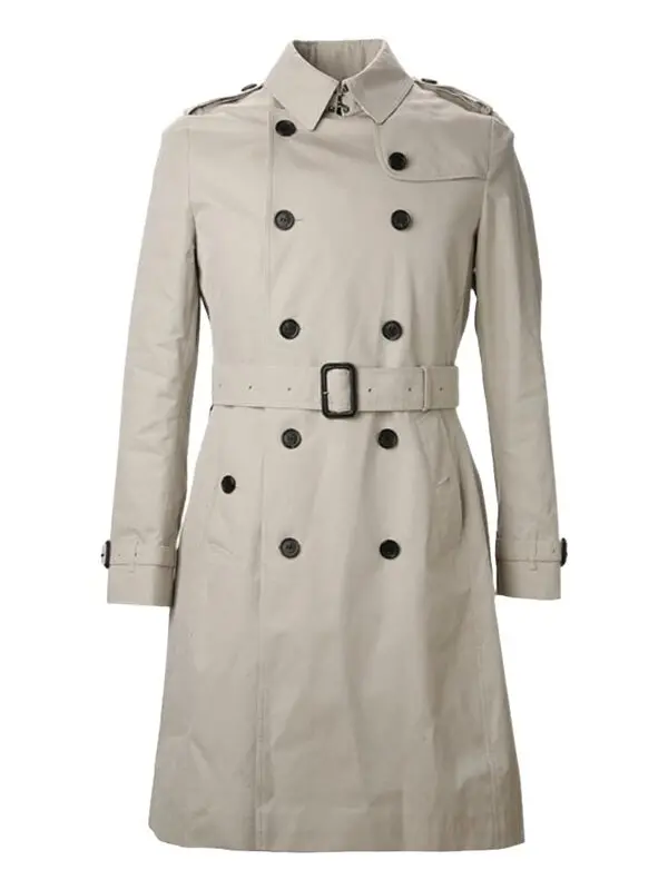 Burberry Long Sleeved Trench Coat - Nude