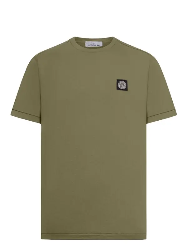 Stone Island Logo Patch Crewneck T-shirt - Green
