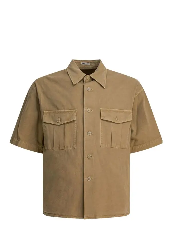 Auralee Cargo Pocket Shirt - Beige
