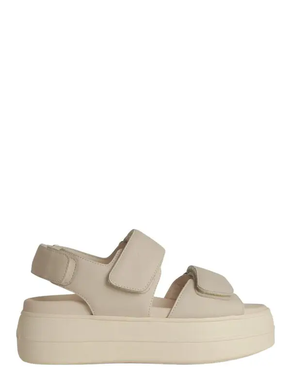 Hogan Strapped Round Toe Sandals - Ivory