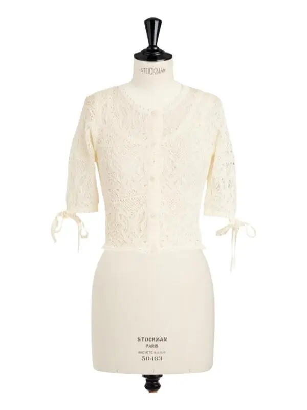 Dior Ivory Lace Cardigan - White