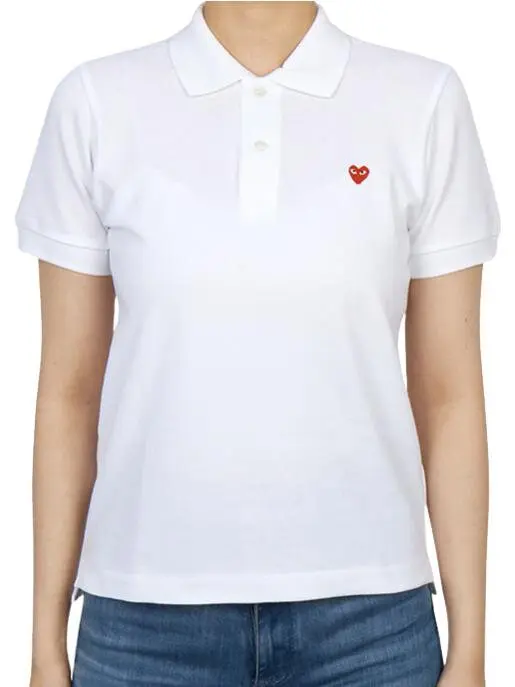 Comme Des Garçons Short Sleeve Polo Shirt - White