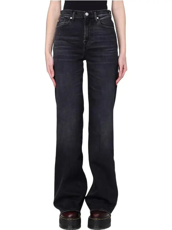 7 For All Mankind Modern Dojo Flared Jeans - Black
