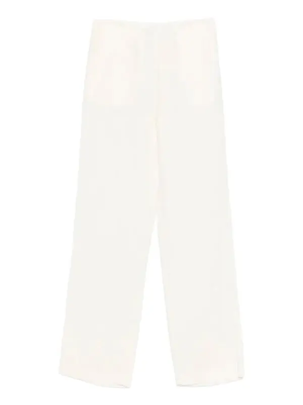 Patrizia Pepe Straight Leg Trousers - Pearl Ivory