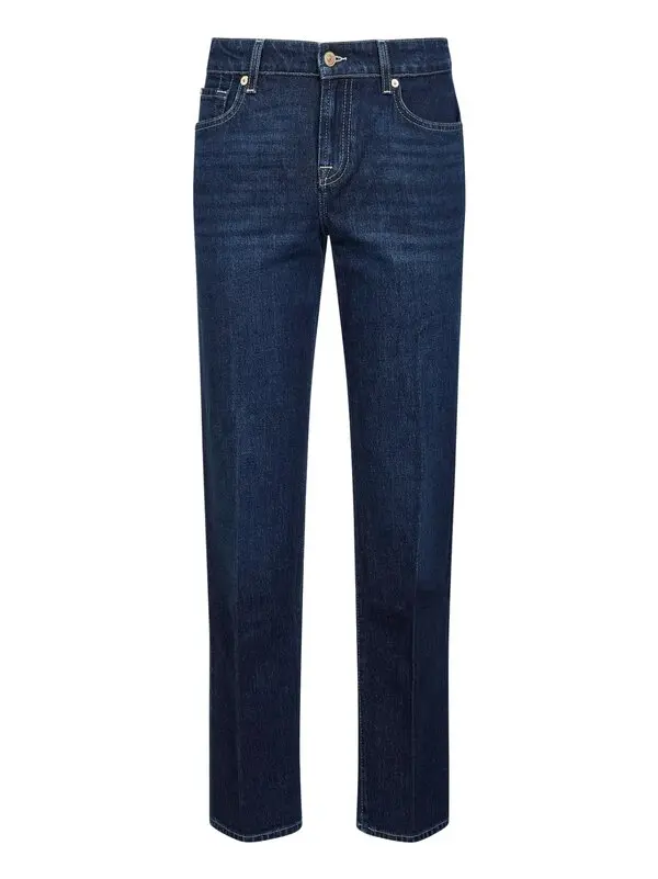 7 For All Mankind Straight-leg Jeans - Black