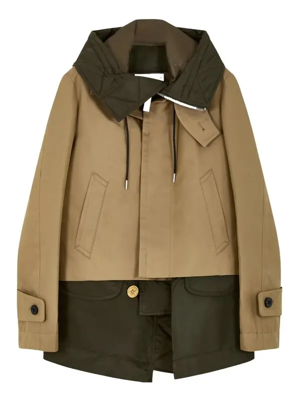 Sacai Quilted-collar Jacket - Green