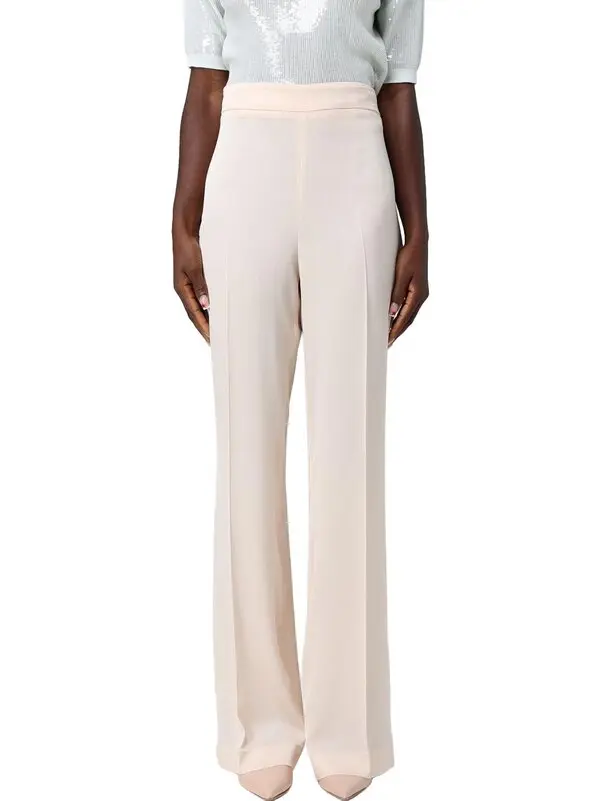 TWINSET Logo Plaque Tailored Wide-leg Pants - Multicolor