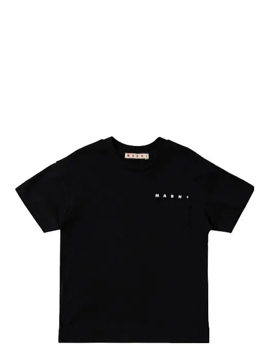 Marni Cotton T-shirt With Pocket - Black