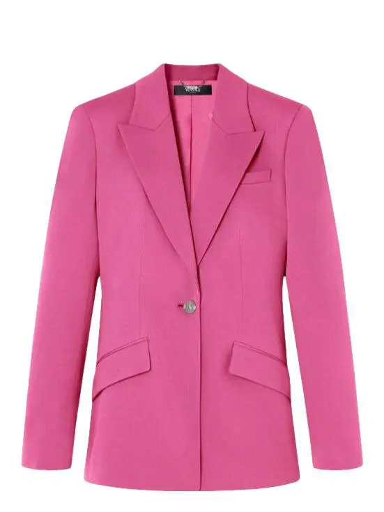 Versace Single-breasted Tailored Blazer - Pink