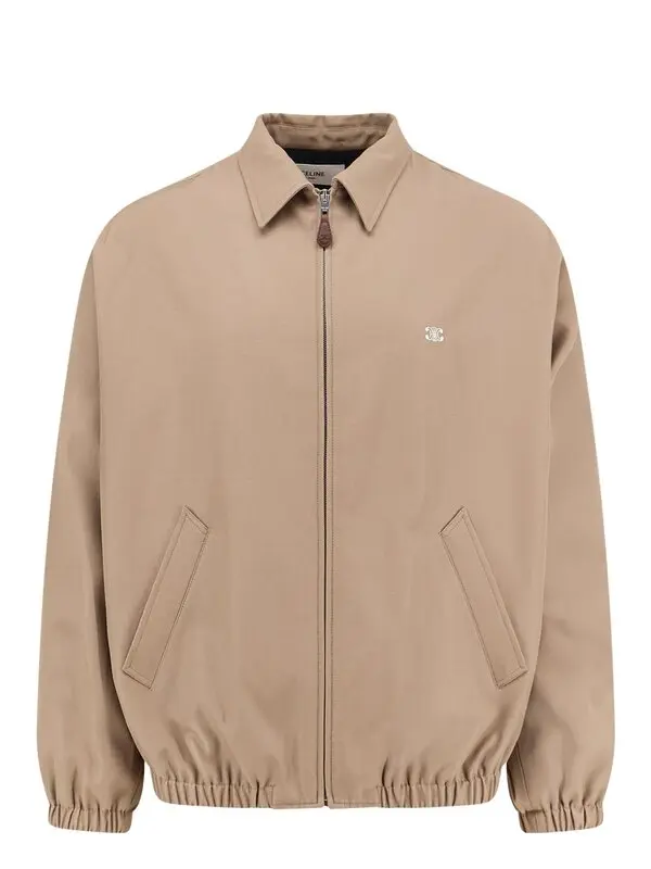 Celine Blouson In Cotton And Wool Gabardine - Camel