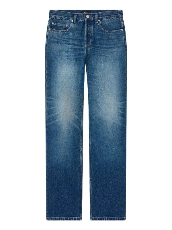 A.p.c. Straight-leg Jeans With Stonewashed Finish - Indigo Delave