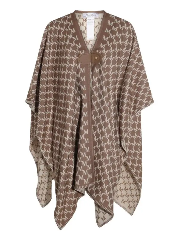 Max Mara All-over Patterned Cape - Brown