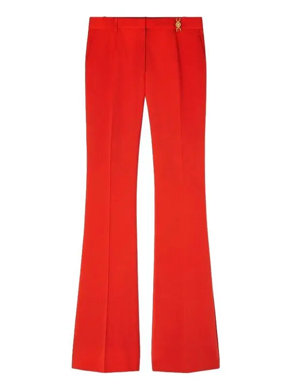 Versace Tailored Flare Trousers With Medusa '95 Hardware - Red