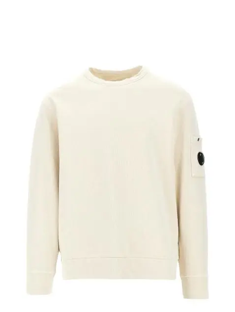 C.P. COMPANY Lens Sleeve Crew Sweatshirt - White