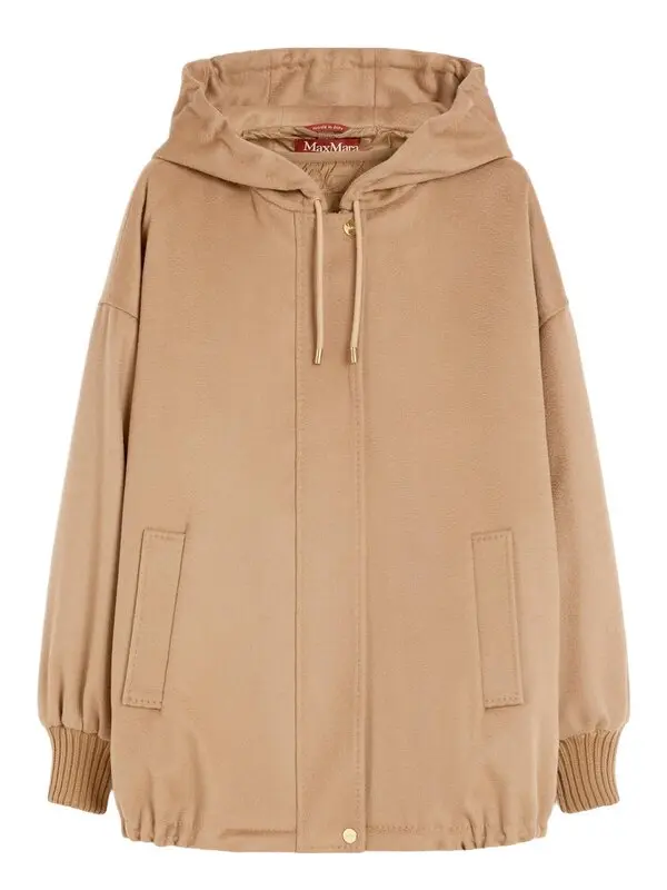 Max Mara Drawstring Long-sleeved Coat - Camel