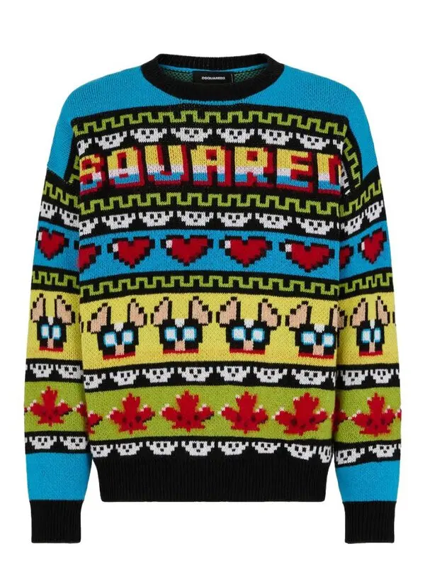Dsquared2 Jacquard Crewneck Knitted Jumper - Multicolor