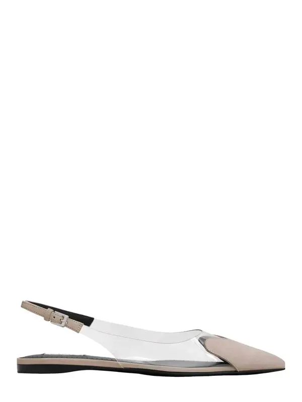 Alaïa Le Coeur Suede Slingback Flats - Grege