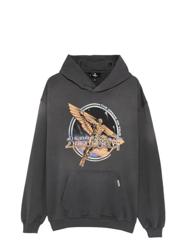 REPRESENT Graphic Print Hoodie - Black