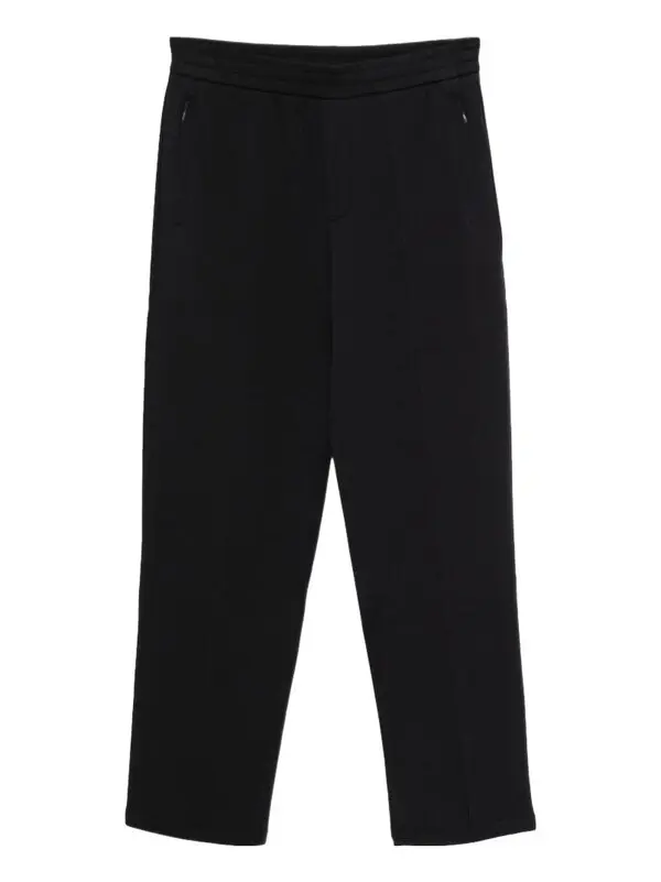 Emporio Armani Pleated Detailed Straight Leg Pants - Black