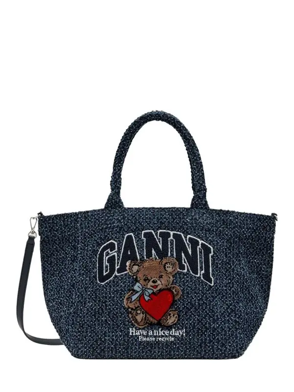 GANNI Small Bear Tote Bag - Rinse
