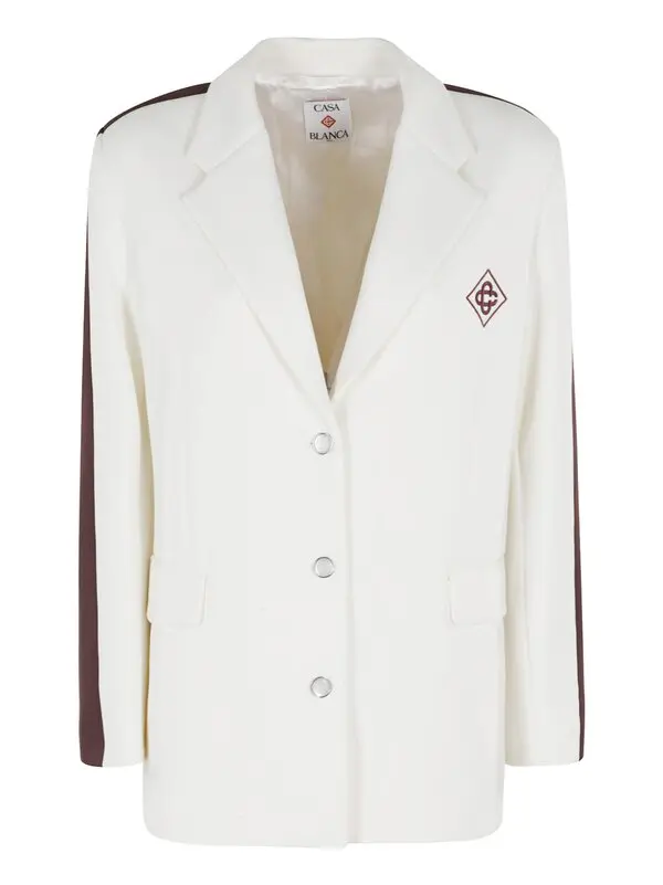 Casablanca Contrast Trim Sports Blazer - White