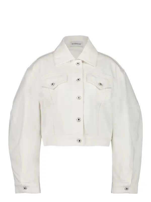 Givenchy Cropped Denim Jacket - Off White