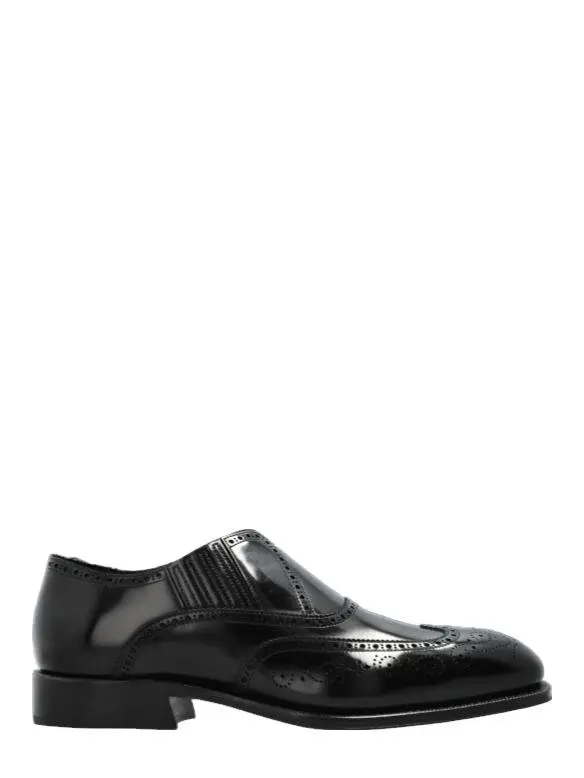 Alexander McQueen Brogue Style Slip-on Loafers - Black