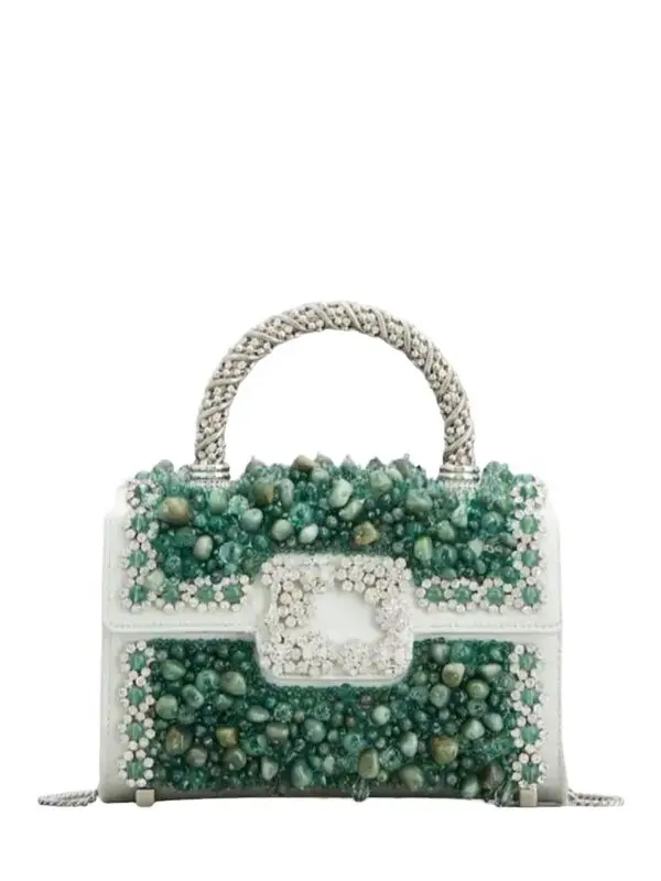 ROGER VIVIER Jewel Efflorescence Mini Bag - Light Blue