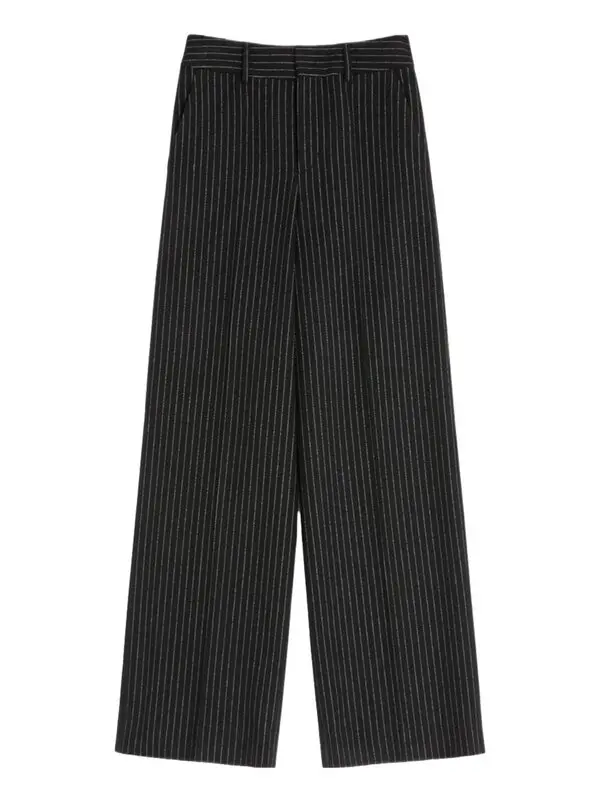 Valentino Garavani Pinstriped Tailored Trousers - Black