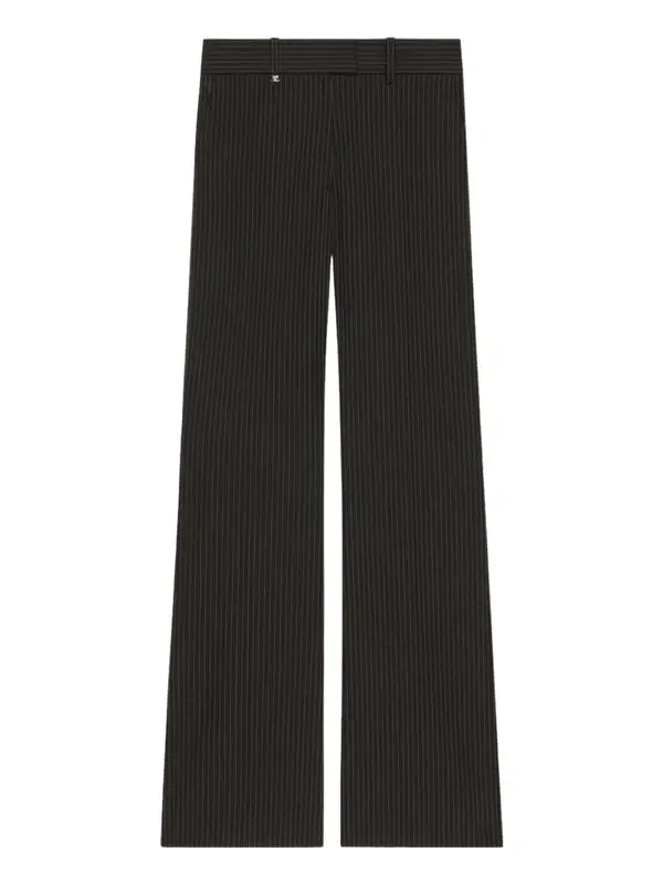 COURREGES Tailored Pinstripe Baggy Trousers - Black/vintage White