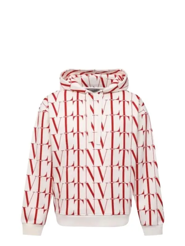 Valentino Garavani Printed Hooded Sweater - White
