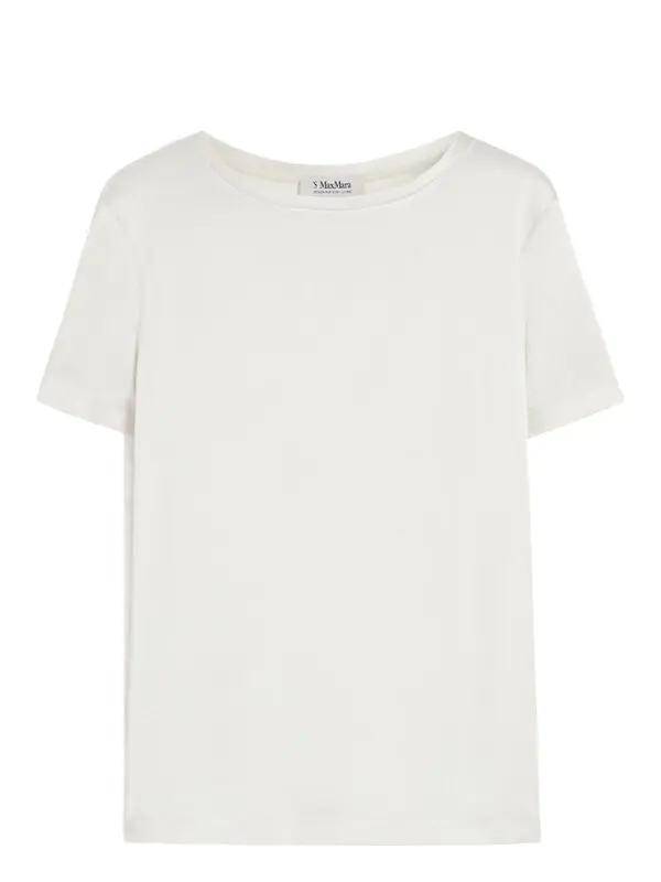 Max Mara Viscose Satin T-shirt - Beige