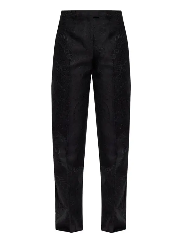 Etro Paisley Jacquard Tailored Trousers - Black