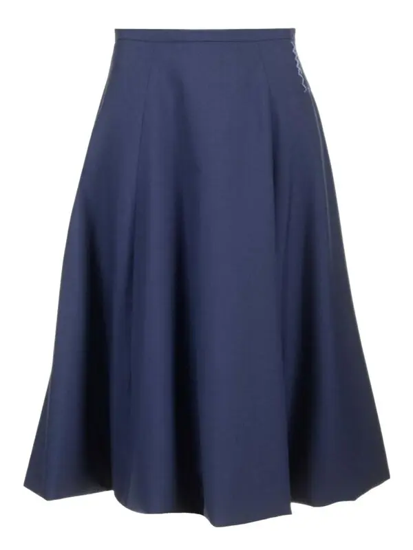 Marni Wool Midi Skirt - Blue