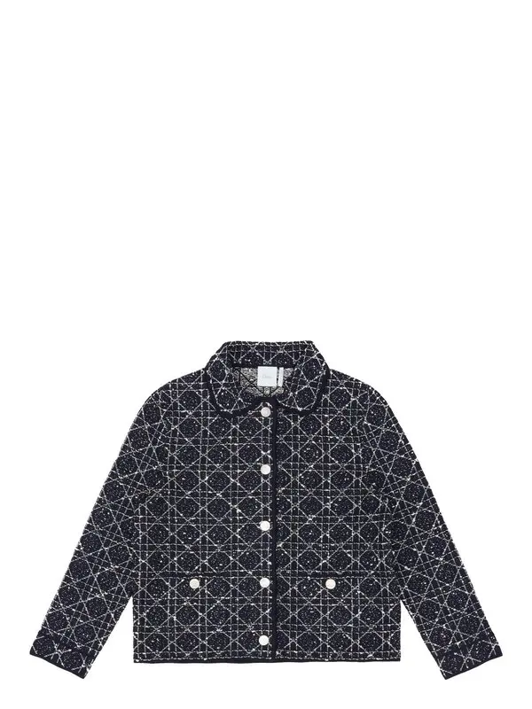 Dior Macrocannage Jacket With Cd Signature Buttons - Black