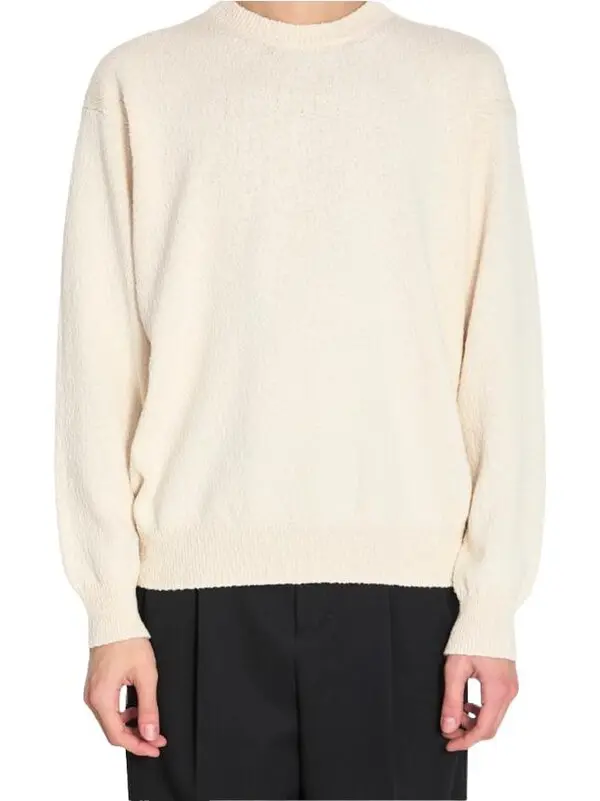 ROBERTO COLLINA Textured Crewneck Sweater - White