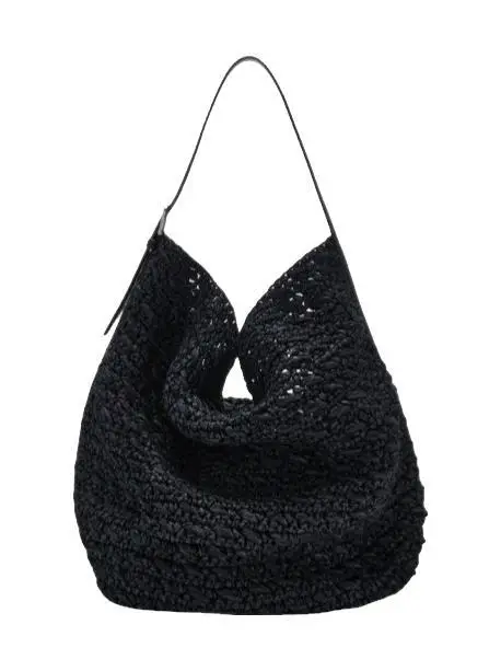 TOTEME Woven Top Handle Tote Bag - Black