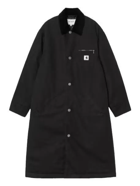 Carhartt Work In Progress Corduroy Quilted Coat - Black/black