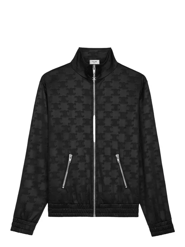 Celine Triomphe Jersey Track Jacket - Black