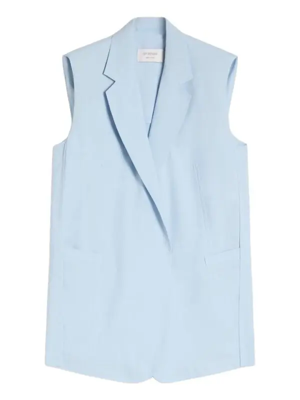 Max Mara Spxmaggio Oversized Gilet - Light Blue