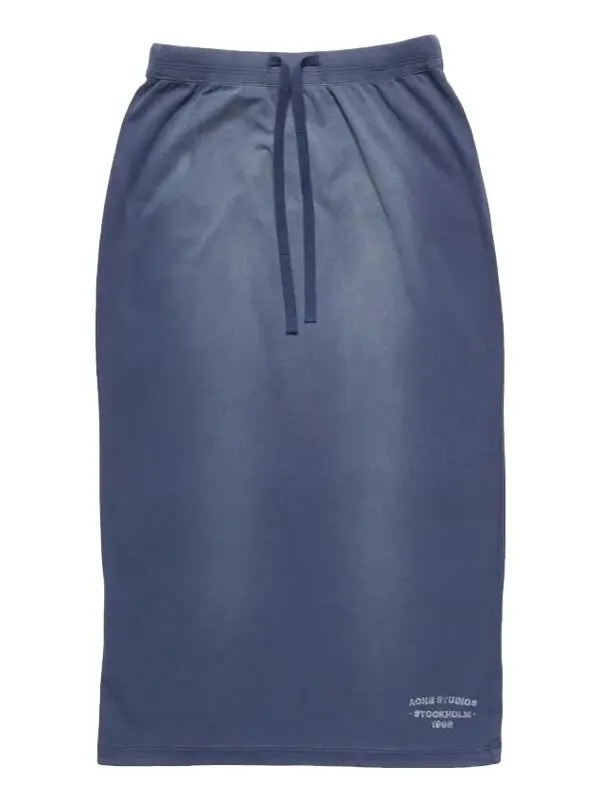 Acne Studios Printed Logo Skirt - Navy Blue