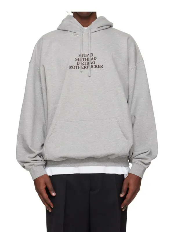 Vetements Mf Long-sleeved Hooded Sweatshirt - Grey
