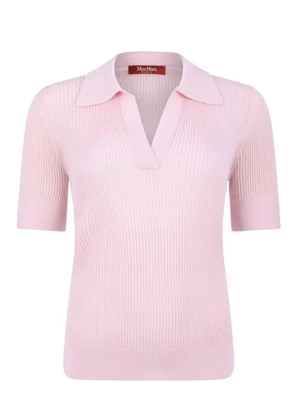 Max Mara Ubeta V-neck Knitted Top - Pink