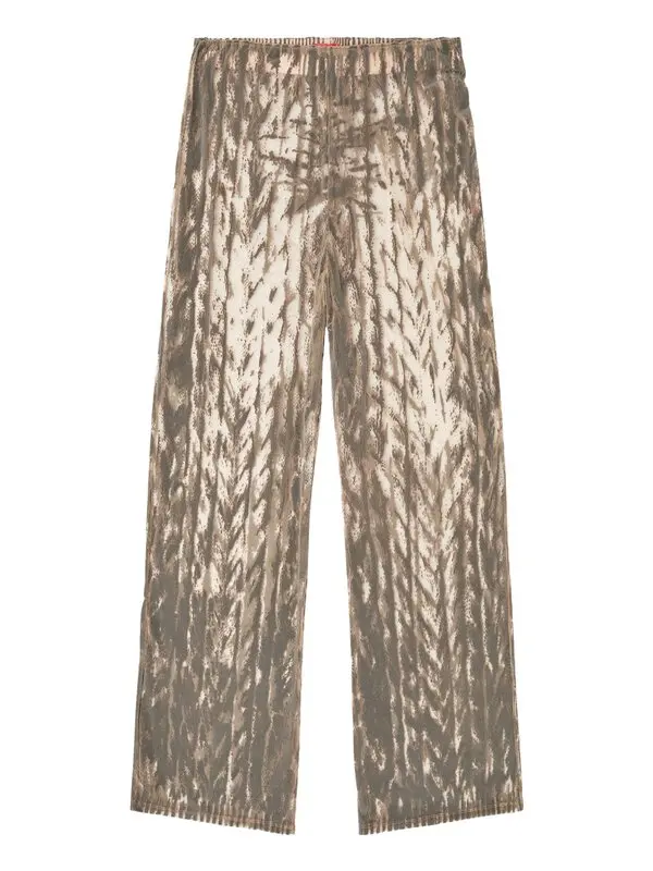 DIESEL® Cable-print Tulle Trousers - Grey