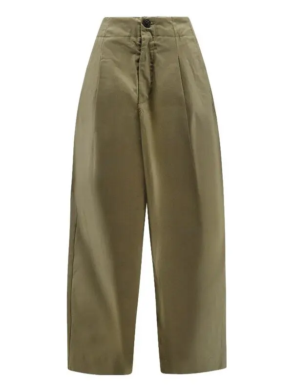 Soeur Daley Straight-leg Tailored Pleated Trousers - Khaki Green