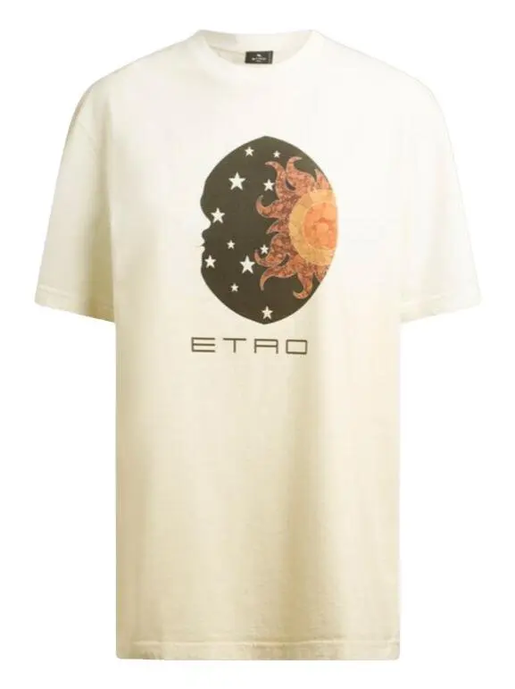 Etro Sun Moon Print T-shirt - White