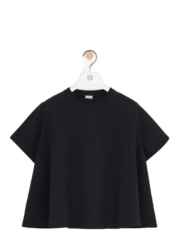 Loewe Trapeze Top In Cotton Blend - Black