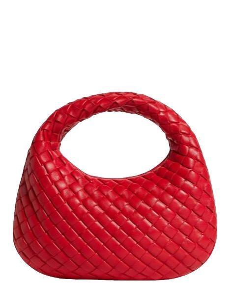 Bottega Veneta Baby Veneta Woven Top Handle Bag - Cardinal