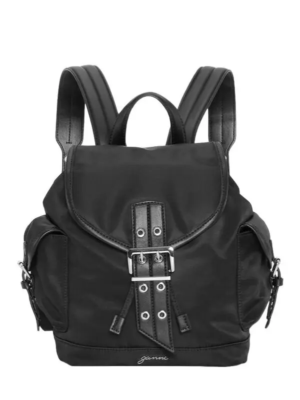 GANNI Buckle Detail Backpack - Black